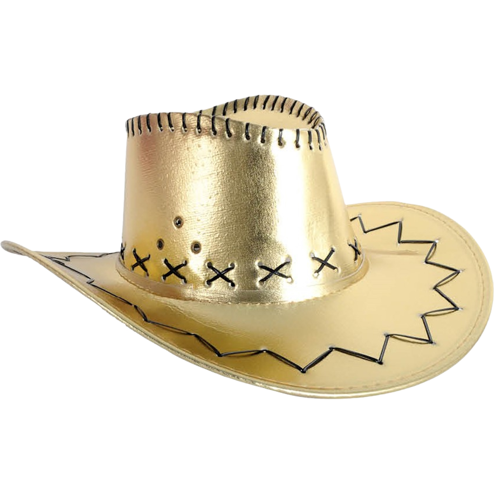 Metallic Gold Adults Outback Cowboy Hat - Discount Party Supplies