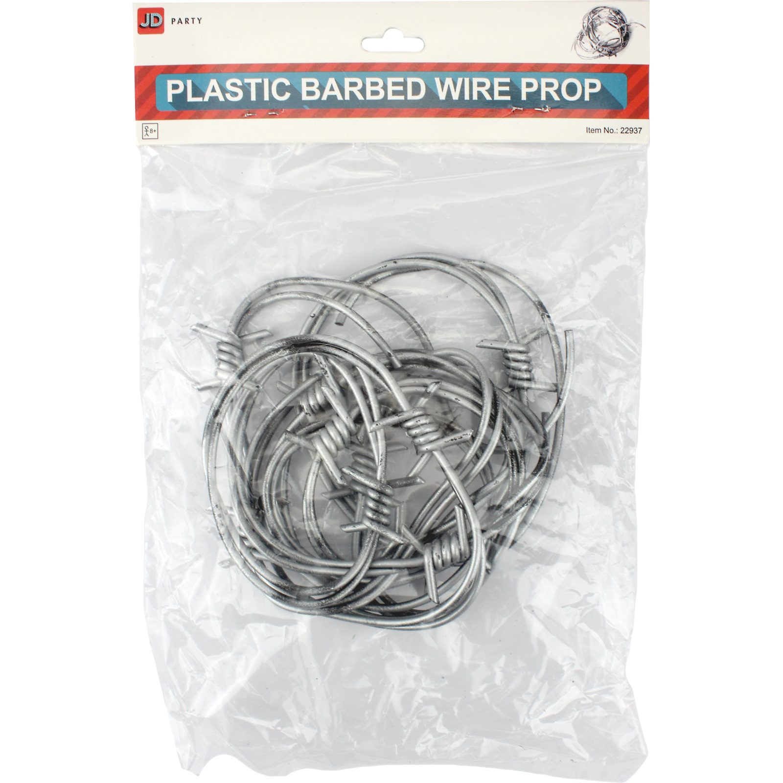 Silver Plastic Barbed Wire Decoration 2.5m | Western | Themed Party ...