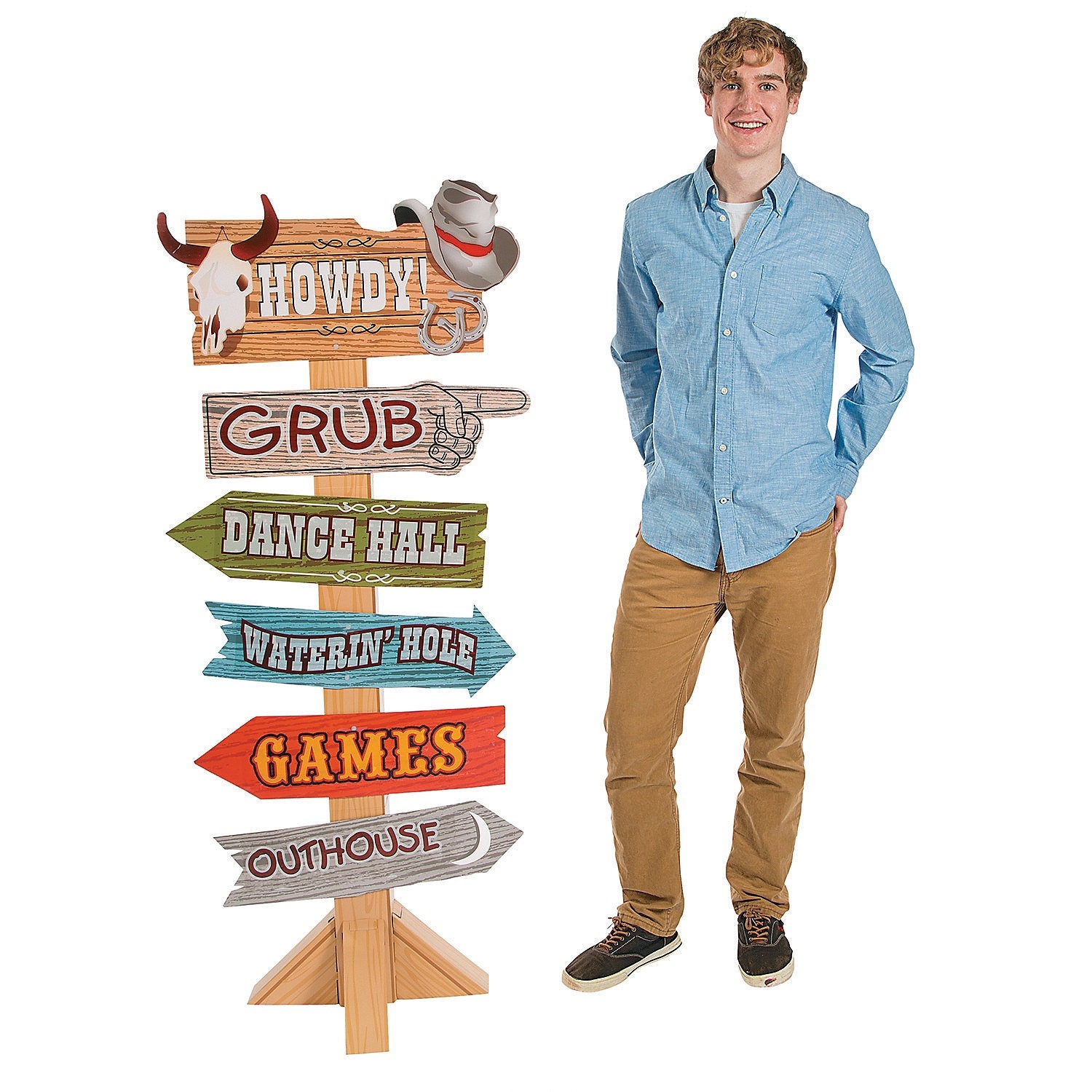 Western Directional Sign Stand Up Photo Prop - Discount Party Supplies