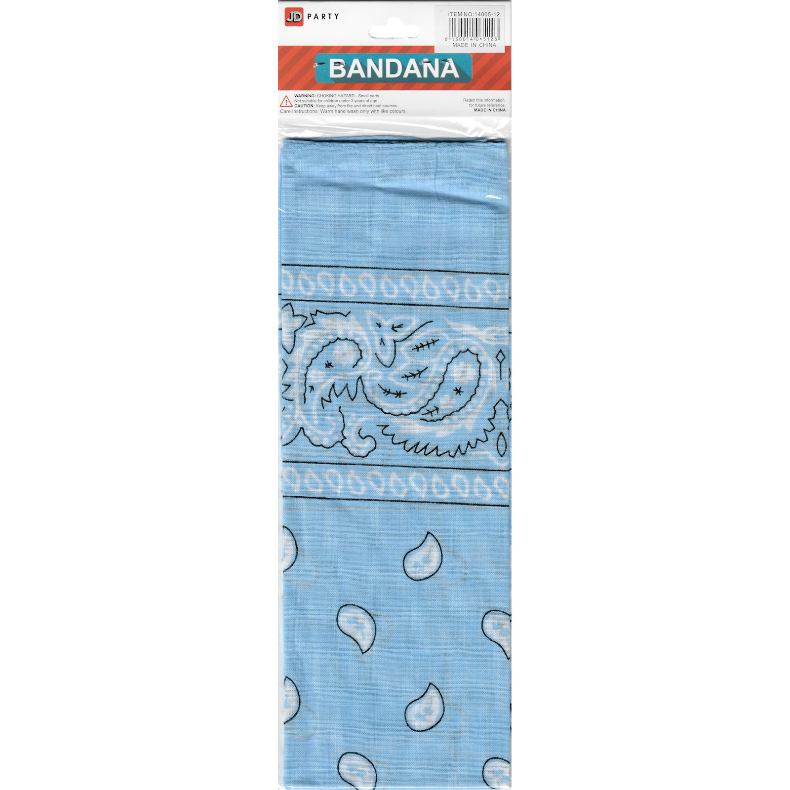 Light Blue Paisley Bandana | Western Party Supplies | Themed Party ...