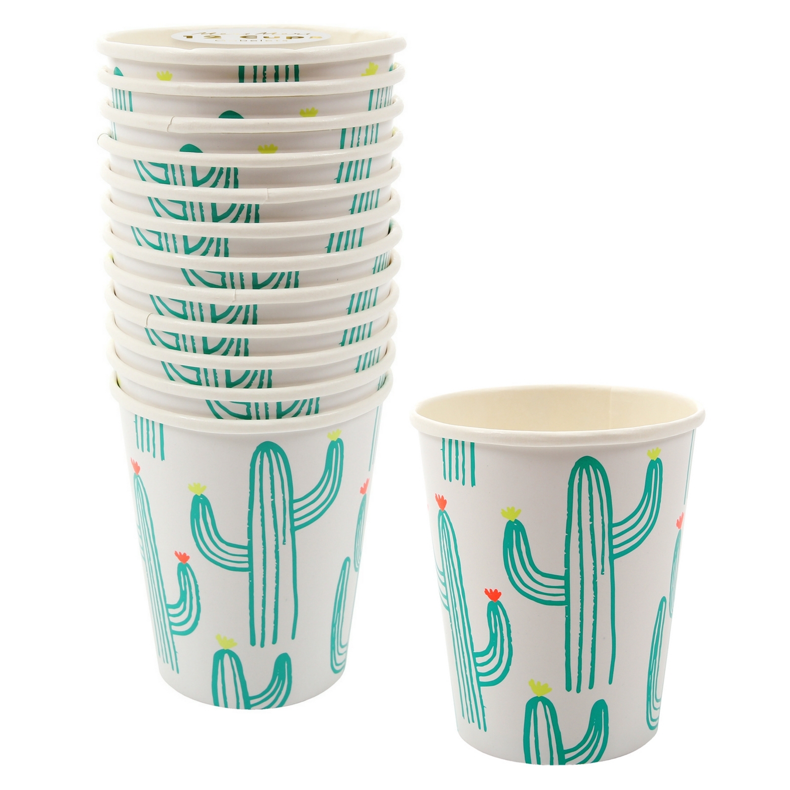 Meri Meri Cactus Paper Cups (Pack of 12) - Discount Party Supplies