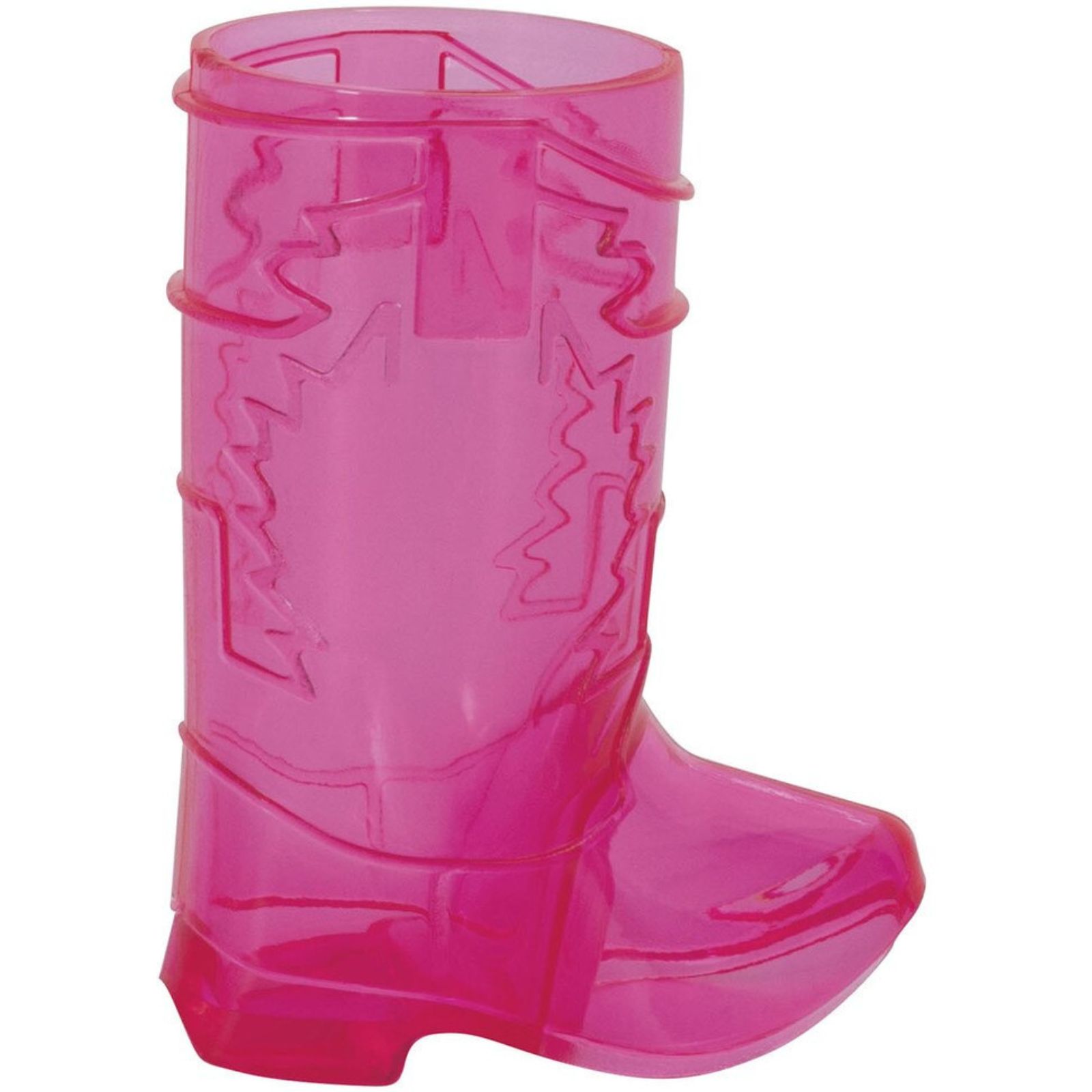 Pink Cowboy Boot Plastic Shot Glasses (Pack of 4) - Discount Party Supplies