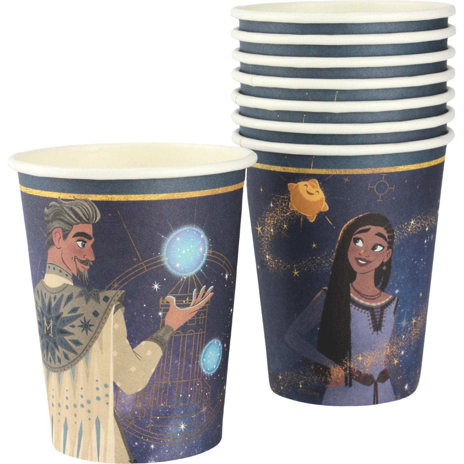 Disney Wish Star and Asha Paper Cups (Pack of 8) - Discount Party Supplies