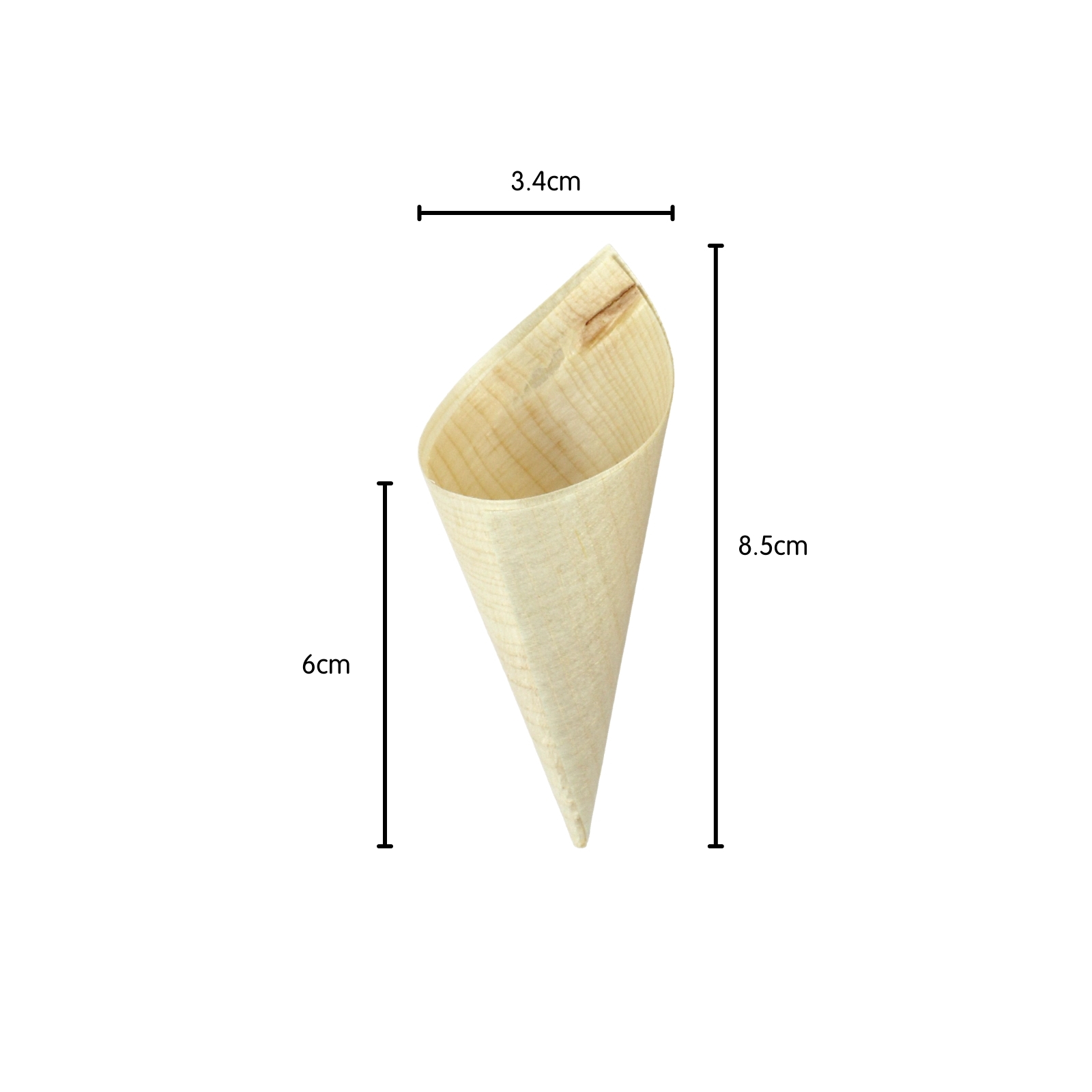 8.5cm Mini Wooden Cones (Pack of 50) | Eco-Friendly Partyware | Party ...