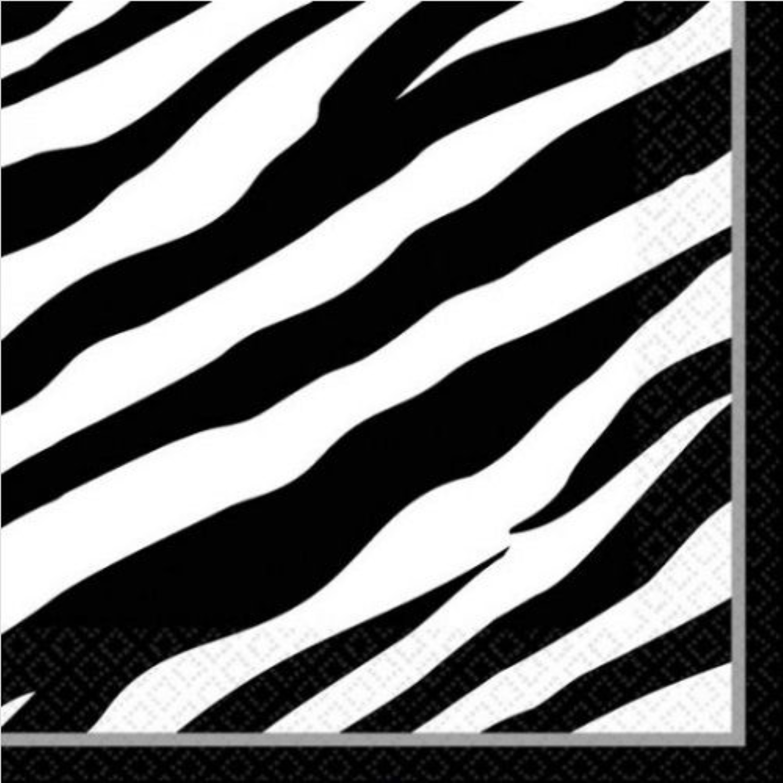 Zebra Print Eco Large Paper Napkins / Serviettes (Pack of 16) | Zebra ...