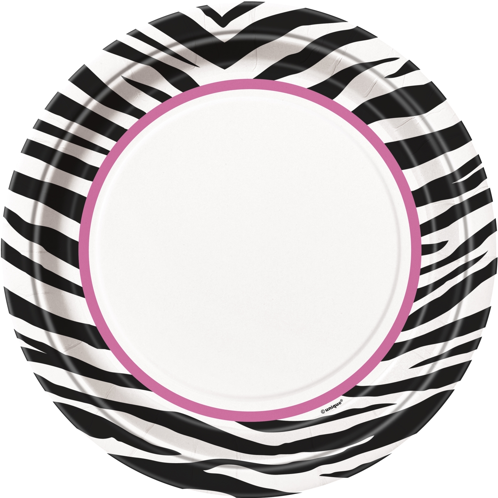 Zebra Passion Large Paper Plates (Pack of 8) - Discount Party Supplies